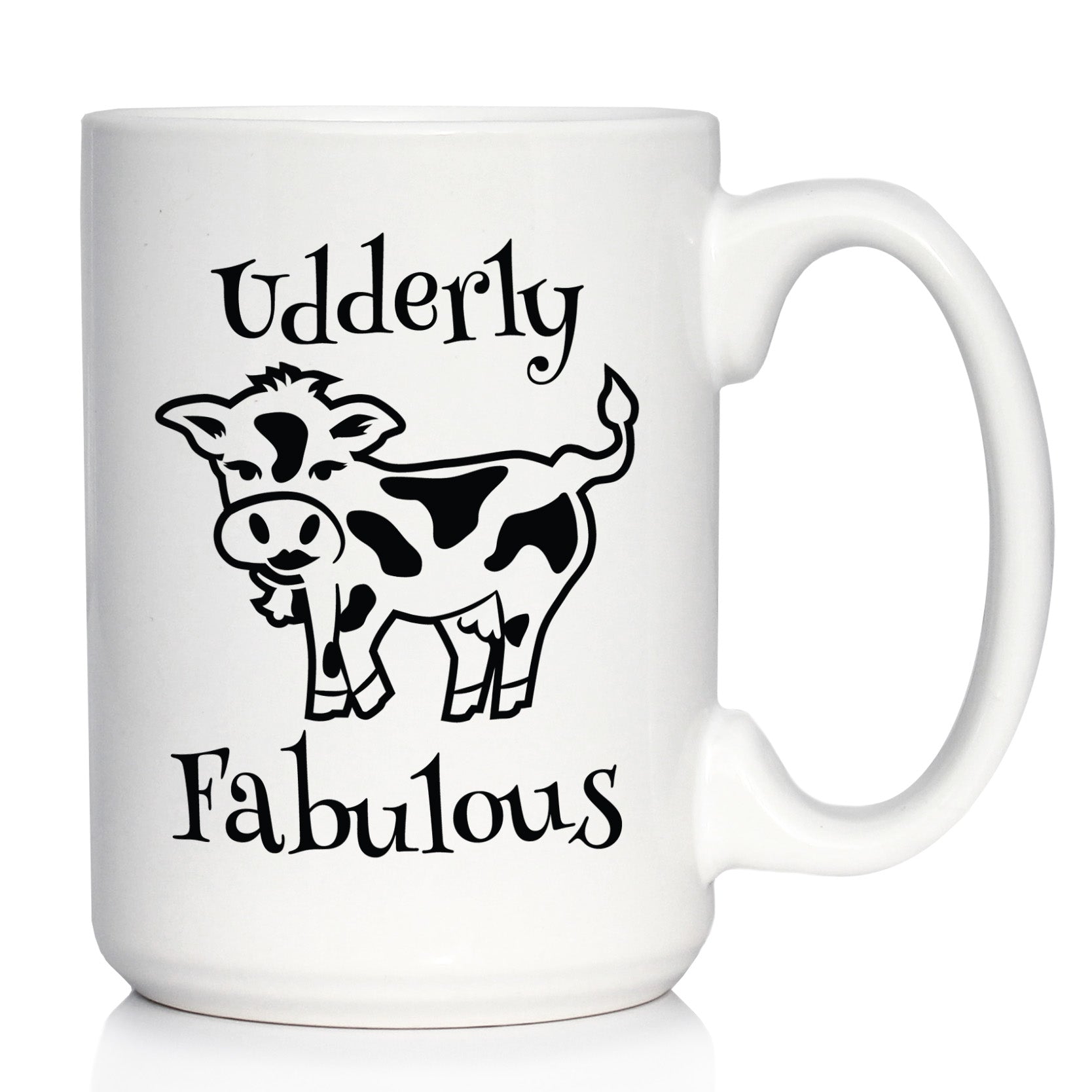 Udderly Fabulous - Cow Coffee Mug - Funny Cow Gifts & Decor – bevvee